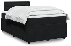 Box spring postel s matrací černá 120 x 190 cm samet 3287700