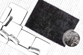 Lalee Kusový koberec Twist 600 Anthracite Rozměr koberce: 160 x 230 cm