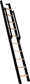 Minka STAIRS Přímé žebříkové schodiště Strong buk/černá, 10 schodů, 243 cm