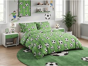Bavlněné povlečení FOOTBALL TIME POLY zelené Rozměr povlečení: 70 x 90 cm | 140 x 200 cm