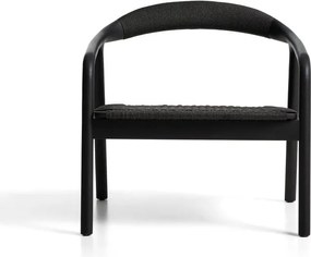 Černé dřevěné/bez čalounění křeslo Derile – Kave Home