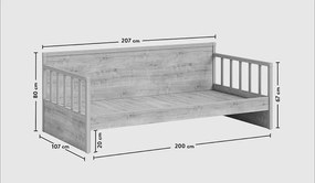 Postel s odnímatelnou zábranou Cody - dub