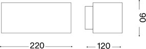 Ideal Lux - Venkovní nástěnné svítidlo ANDROMEDA 1xE27/60W/230V IP55 hnědá