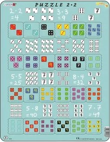 LARSEN Puzzle Násobení s kostkami / 24 dílků