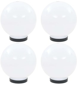 Kulovité LED lampy 4 ks koule 20 cm PMMA 277141