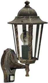 Nástěnná lampa rabalux - venkovní nástěnné svítidlo s čidlem 1xe27/60w/230v