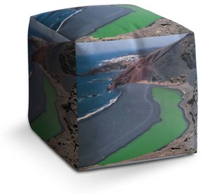 Sablio Taburet Cube Černé pobřeží: 40x40x40 cm