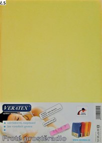 Veratex Froté prostěradlo  90x210/16 cm (č. 5-sv.žlutá) 90 x 210 cm Froté