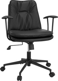 XXXLutz OTOČNÁ ŽIDLE, vzhled kůže, černá MID.YOU - Online Only kancelářské židle - 001918061201