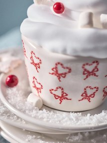 Sinsay - Vánoční hrnek s uchem a potiskem cukrových hůlek - vícebarevná