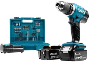 Makita Nářadí - 18V AKU vrtací šroubovák, 2x aku 3,0 Ah LXT, nabíječka DDF453SFX1