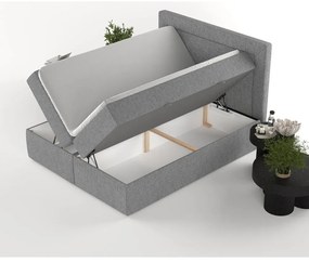 Šedá boxspring postel s úložným prostorem 140x200 cm Imagine – Maison de Rêve