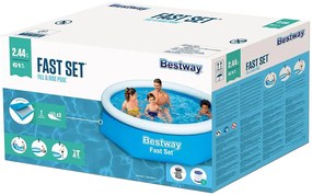 BESTWAY Fast Set Bazén 244 x 61 cm, kartušová filtrace 57450