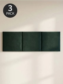 Sinsay - Čtvercové čalouněné panely 3 pack - tmavě zelená