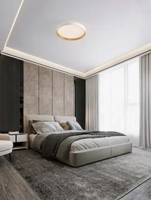 LED stmívatelné dřevěné designové stropní svítidlo Vomos