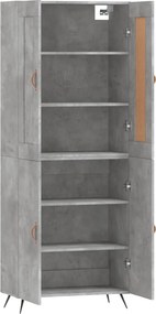 Skříň highboard betonově šedá 69,5x34x180 cm kompozitní dřevo 3199533