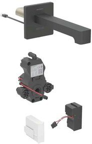 Geberit Brenta - Elektronický umyvadlový ventil pod omítku, pro studenou vodu, síťové napájení, easy to clean, matná černá 116.271.14.1