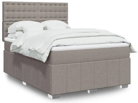 Box spring postel s matrací taupe 140x200 cm textil 3291709