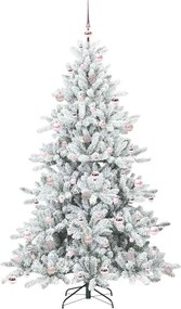 Umělý Skládací Vánoční Strom s stojanem Bílá 210 cm PVC a ocel 3397733
