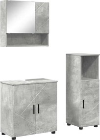 Sada koupelnového nábytku 3 ks Betonově šedá 61 x 35 x 64 cm 3392946