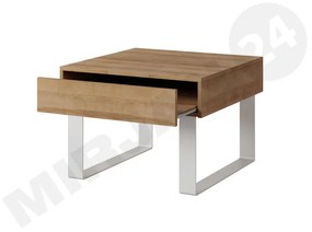 Konferenční stolek Bralani BR13, Barva: bílá / bílá lesk