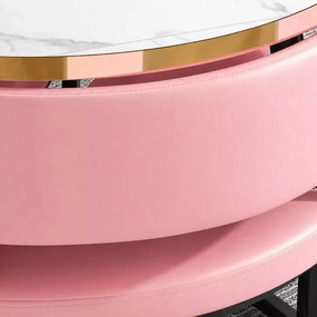 LuxuryForm DESIGN Jídelní set MONTE 4+1 - růžový / bílý