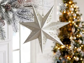 Vánoční papírová hvězda AUREVIA 60 cm, bílá