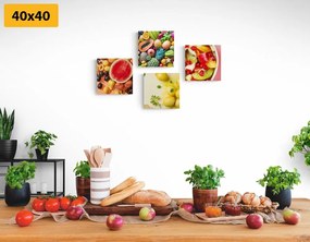 Set obrazů šťavnaté ovoce - 4x 60x60 cm