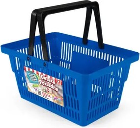 RAPPA Nákupní košík Mini obchod modrý / Hračka / Hra na obchod / 10 ks