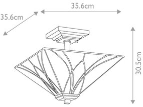Elstead QZ-ASHEVILLE-SF - Lustr na tyči Tiffany ASHEVILLE 2xE27/100W/230V