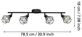 Eglo 32767 - LED Bodové svítidlo ZAPATA 4xG9/3W/230V