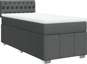 Box spring postel s matrací tmavě šedá 80 x 200 cm textil 3286903
