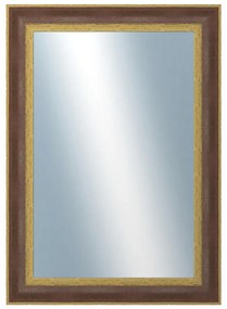DANTIK - Zarámované zrcadlo - rozměr s rámem cca 50x70 cm z lišty ZVRATNÁ červenozlatá plast (3069)