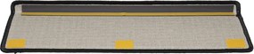 Schodové rohože 15 ks 65 x 21 x 4 cm černé s obdélníkovým okrajem 134576