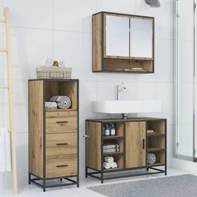 Sada koupelnového nábytku 3 ks Artisanový dub 80 x 33 x 60 cm 3402564