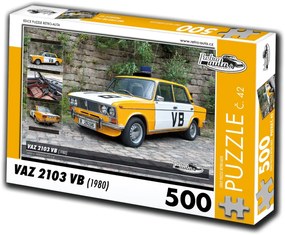 Puzzle retro-auta puzzle č. 42 vaz 2103 vb (1980) 500 dílků