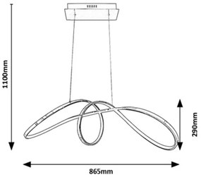 Rabalux 5358 - LED Lustr na lanku AISHA LED/38W/230V