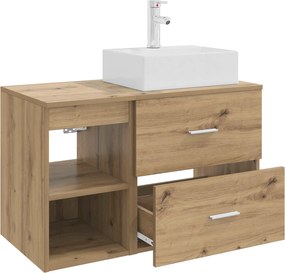 Sada koupelnového nábytku 2 ks Dub artisan Kompozitní dřevo 3403895