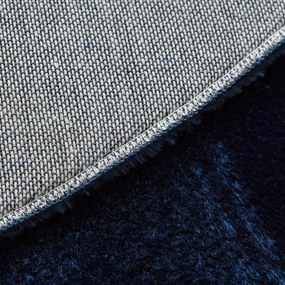 Dywany Łuszczów, Kusový koberec Visco Rabbit Dark blue 10 kruh, 120x120 (průměr) kruh, modrá, dětský pokoj
