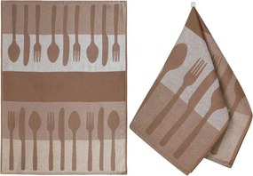 Bellatex Kuchyňská utěrka 1 ks Béžová,Hnědá 50x70 cm