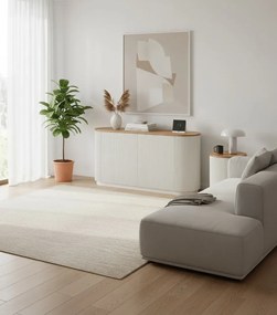 Odkládací stolek Stilig ST581 40 cm z masivu ecru/jilm