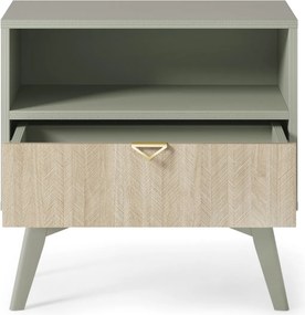PSK Noční stolek NATURAL, Eukalyptus/Scandi 54 cm