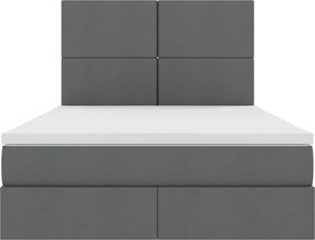 Postel s úložným prostorem a matrací Tmavě šedá 140 x 200 cm 3371722