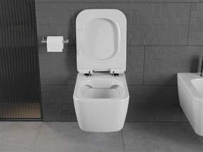 Závěsný WC set MEXEN STELLA 35 cm s prkénkem SLIM GRED bílý