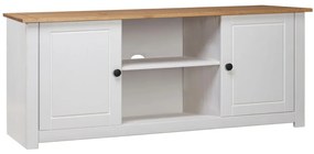 TV skříňka bílá 120 x 40 x 50 cm masivní borovice řada Panama 282672