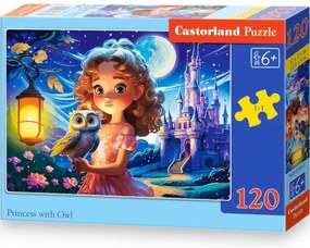 013593 Puzzle Castorland - Princezná so sovou 120 dielikov
