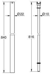 GROHE 48515000 - Tyč ke sprchovému systému lesklý chrom
