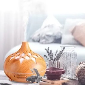 SIXTOL Palm světlé dřevo / Aroma difuzer / 500ml / 12 W / Automatické