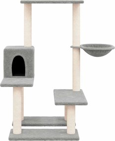 Škrabadlo pro kočky se sisalovými sloupky světle šedé 94,5 cm 171640