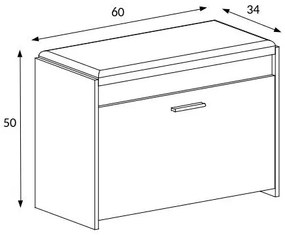 AB Arco Botník B-7 Barva: kaštan wenge